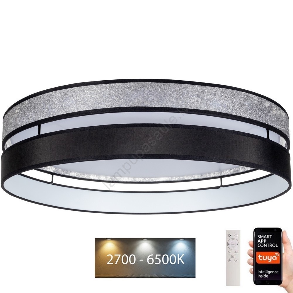 LED Aptumšojama griestu lampa LIMA LED/36W/230V Wi-Fi Tuya+ TP, melna ...